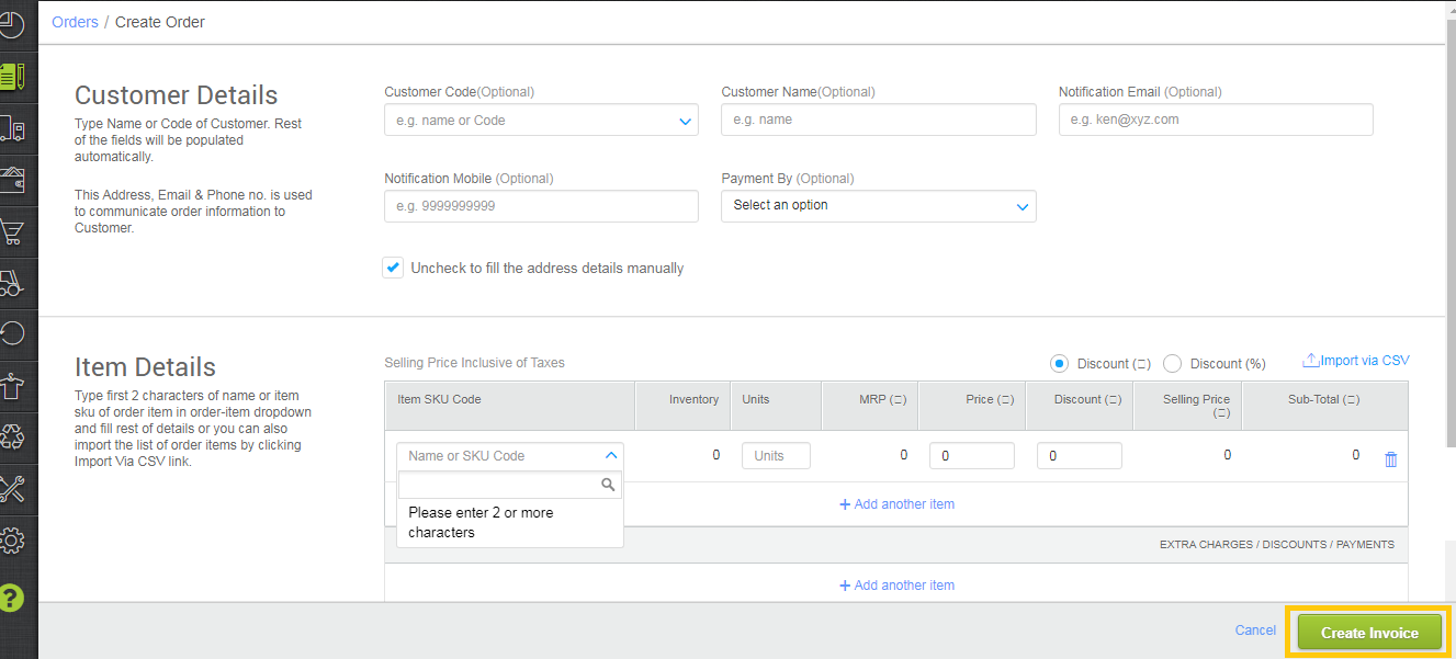 How To Create Pos Orders At Uniware Unicommerce Support Portal