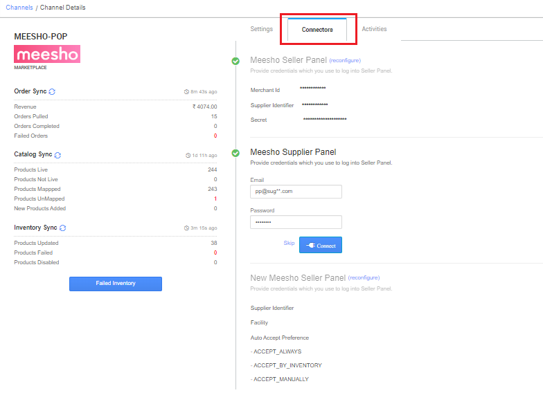 Integration with Meesho – Unicommerce Support Portal