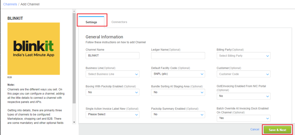 Integration with Blinkit | QuickCommerce - Unicommerce Support Portal